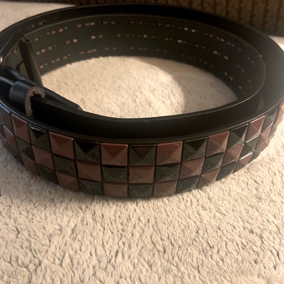 Hot Topic | Accessories | New Hot Topic Checkered Stud Punk Rock Belt ...